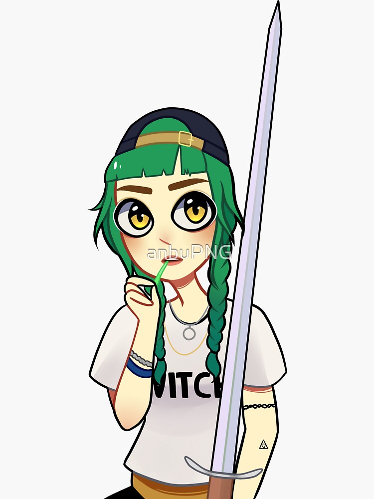 "Grimes" Sticker for Sale by anbuPNG | Redbubble