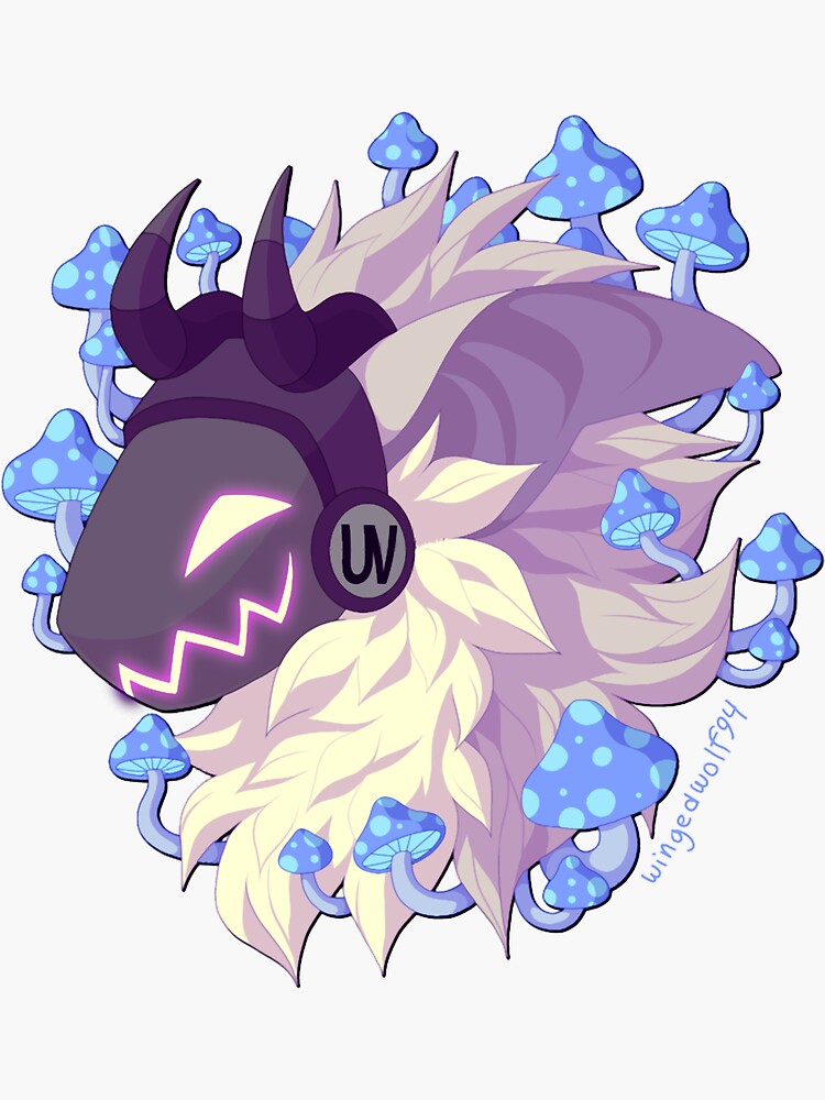 "Protogen Mushrooms" Sticker for Sale by UlanninLatifah | Redbubble