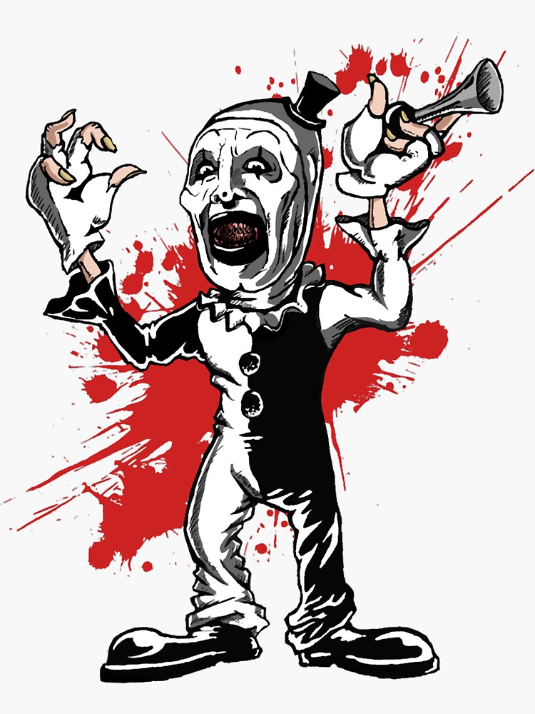 "Terrifier " Sticker for Sale by Matsuuradai | Redbubble