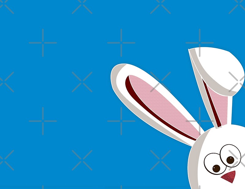 "Peeking Bunny" by FrankieCat | Redbubble