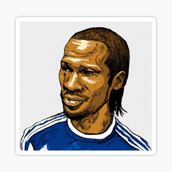"Drogba Chelsea cartoon" Sticker for Sale by khumcanbiet | Redbubble