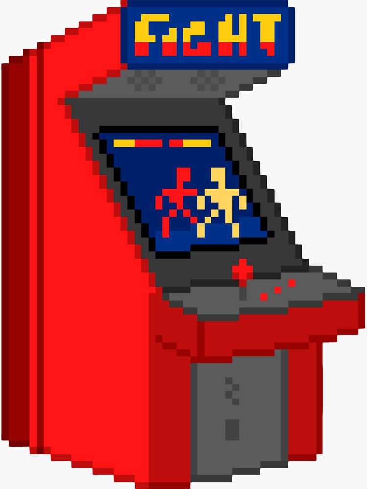 "Old Arcade Machine Pixel Art" Sticker for Sale by nikkistudley | Redbubble