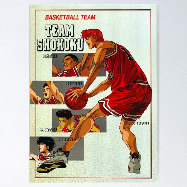"Slam Dunk | Team Shohoku" Poster for Sale by GroupieClub | Redbubble