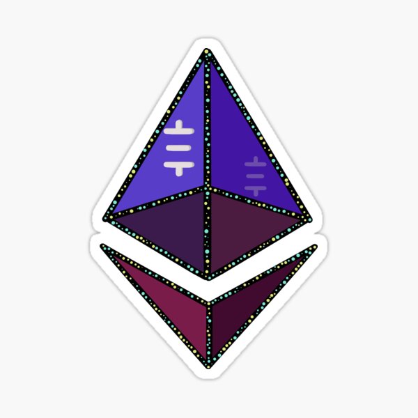 "Stylized Ethereum" Sticker for Sale by Sparkleweather | Redbubble