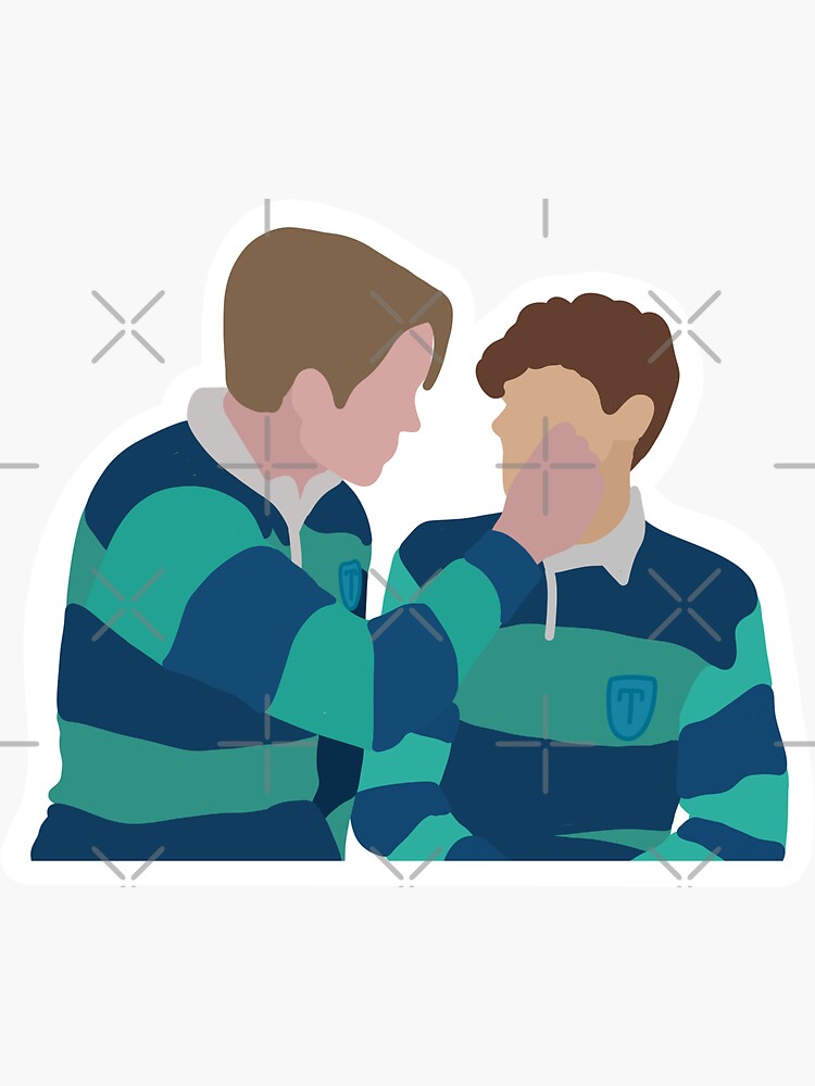 "Heartstopper Nick & Charlie After the Rugby Match" Sticker for Sale by ...