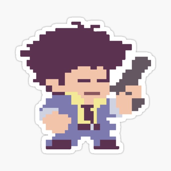 Pegatina «Mini Spike Cowboy Bebop Pixel Art» de nikkistudley | Redbubble