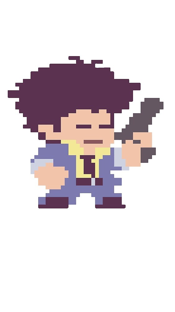 "Mini Spike Cowboy Bebop Pixel Art" by Nikki Studley | Redbubble