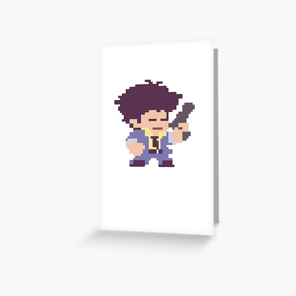 "Mini Spike Cowboy Bebop Pixel Art" Greeting Card by nikkistudley ...