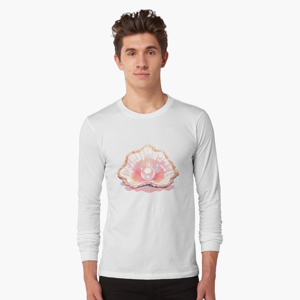 "Pink Shell With Pearl" Sticker for Sale by SweetClicks123 | Redbubble