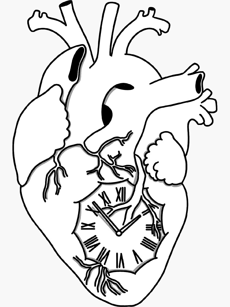 "Internal Clock Sticker inspired by ”The Tell Tale Heart”" Sticker for ...