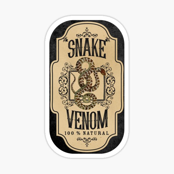 "Snake Venom Apothecary Label" Sticker for Sale by treehuggerz | Redbubble