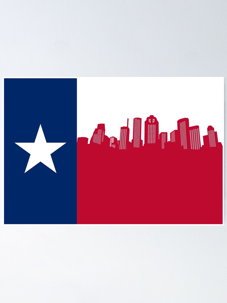 "City of Houston TX flag Design" Poster for Sale by Fragoutdesign ...