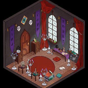"Isometric Ritual Room" Sticker for Sale by Dreamers-Trove | Redbubble