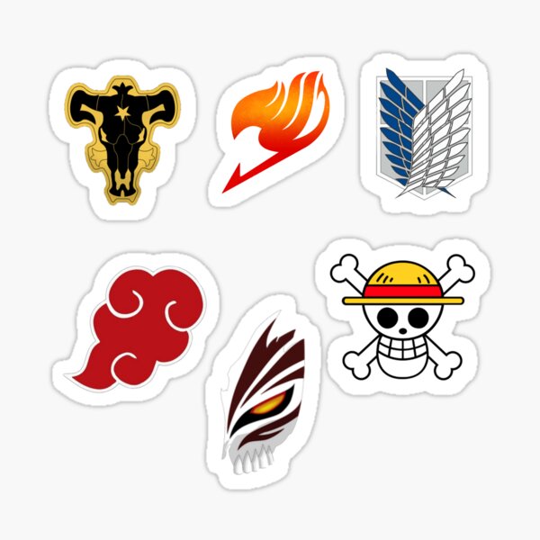 "Anime logo pack" Sticker for Sale by ScribbleDrone | Redbubble