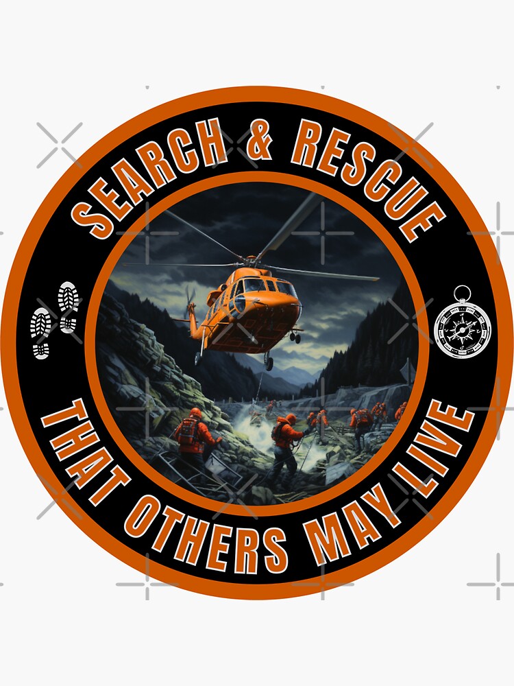 "Search & Rescue SAR Helicopter" Sticker for Sale by MojaveTradePost ...