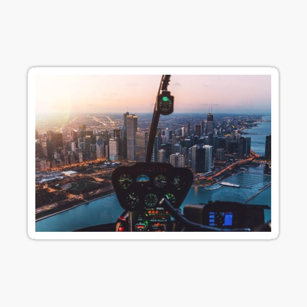 "City view from cockpit" Sticker for Sale by BruisedPast | Redbubble