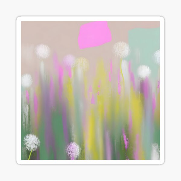 "Abstract painting pastel flowers" Sticker for Sale by ArthurVandelay ...