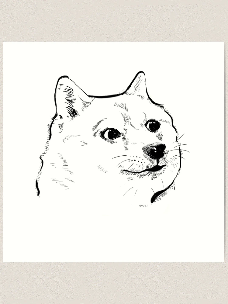 Doge Black And White Abstract Black Dog Art Free Download