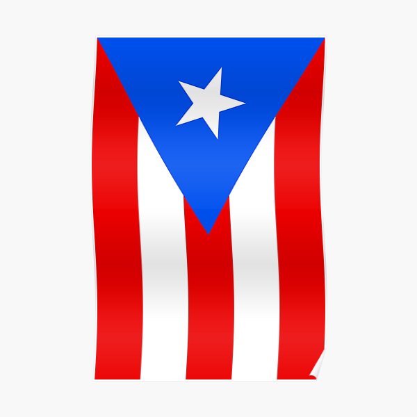 "Puerto Rico Flag Vertical" Poster for Sale by KZiegman | Redbubble