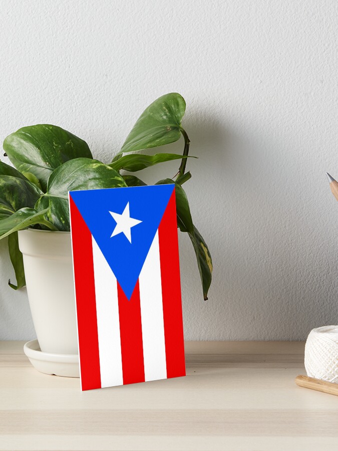 Lámina rígida for Sale con la obra «Bandera de Puerto Rico Vertical» de ...