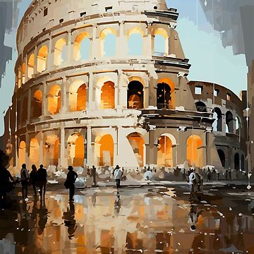 "Colosseum Futuristic Abstract Art (Italy)" Sticker for Sale by ...