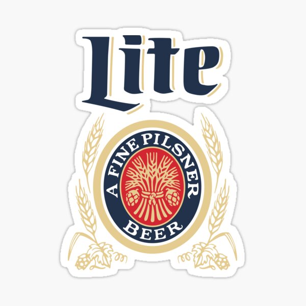 "miller beer lite brand" Sticker for Sale by davebesthoff | Redbubble