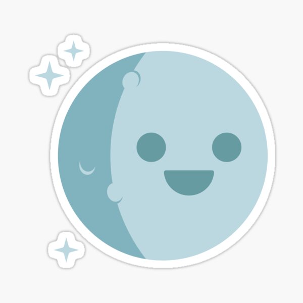 "Cute Moon" Sticker for Sale by JingleSnitch | Redbubble