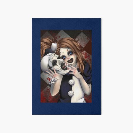 "Terrifier 2- The Little Pale Girl and Art the clown" Art Board Print ...