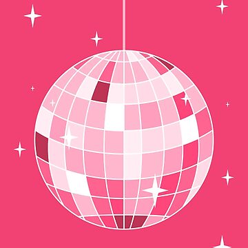 "Hot pink disco ball. Mirrorball" Sticker for Sale by CoCoArt-Ua ...