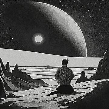 "alone at the edge of the universe universe, space, galaxy, stars, moon ...