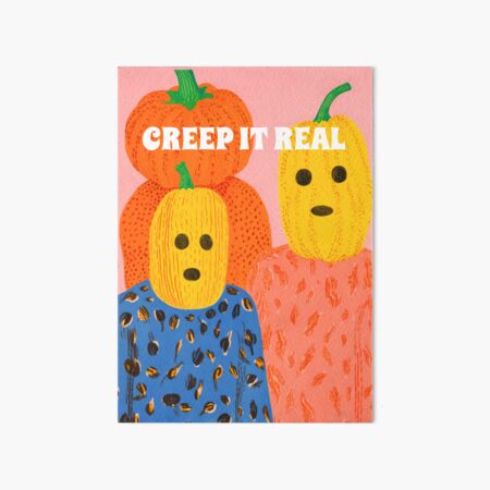 "Creep It Real Retro Vintage Halloween Art Humorous Pumpkin Boys Wall ...
