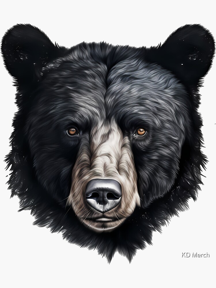 "Black Bear" Sticker for Sale by KD Merch | Redbubble