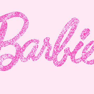 "Hot Pink Sparkly Cursive Barbie" Sticker for Sale by scarletsunrise ...