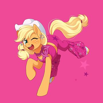 "Applejack as Cowgirl Barbie" Sticker for Sale by applesartt | Redbubble
