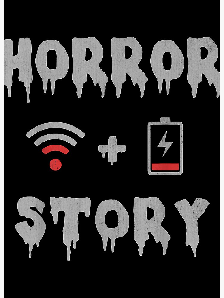 "Halloween Horror Story Low Battery No Wi-Fi Graphic " Art Board Print ...