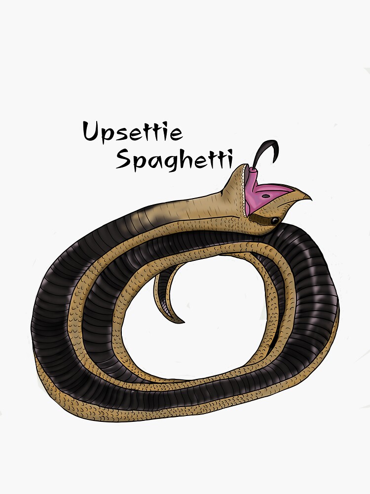 "Upsettie Spaghetti Hognose snake " Sticker for Sale by Soulshinecc ...