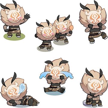 "Hilicurl Genshin Impact Chibi Stickers Set" Sticker for Sale by dudu ...