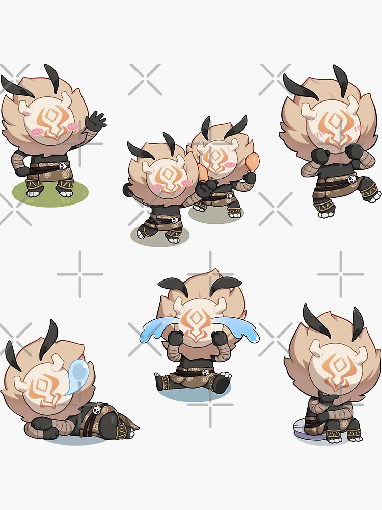 "Hilicurl Genshin Impact Chibi Stickers Set" Sticker for Sale by dudu ...