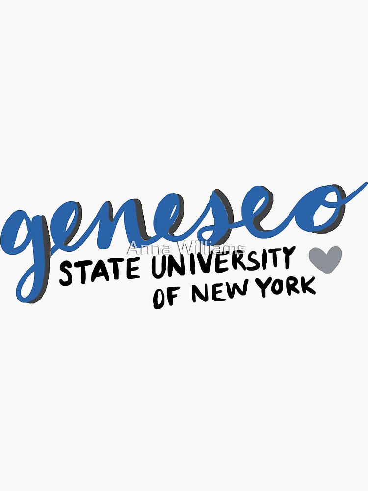 "State university of New York geneseo Sticker " Sticker for Sale by ...