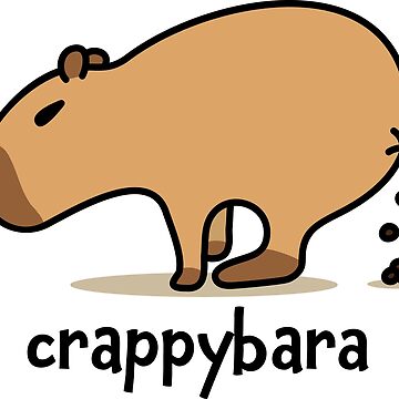 "crappybara pooping capybara" Sticker for Sale by HotVector | Redbubble
