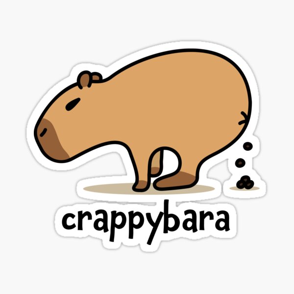 "crappybara pooping capybara" Sticker for Sale by HotVector | Redbubble