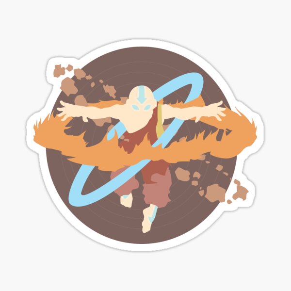 "Avatar Aang Minimalist Design" Sticker for Sale by John Wider | Redbubble