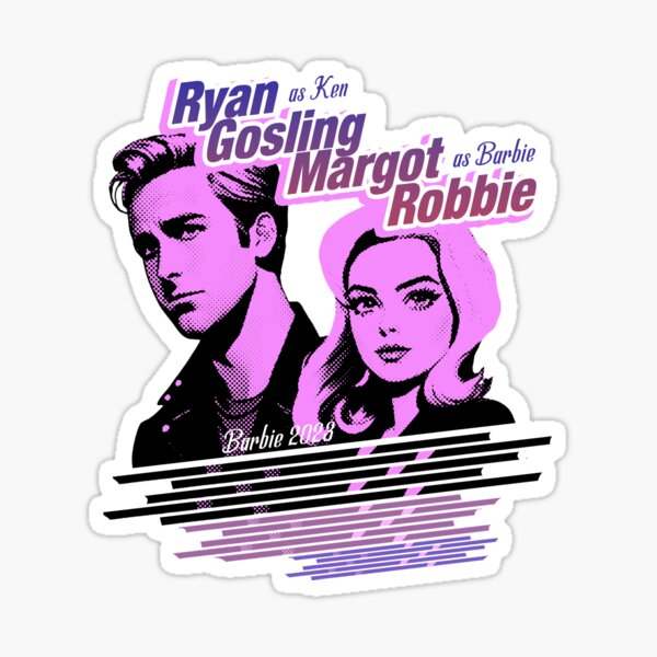 "Barbie movie 2023 Ryan Gosling Margot Robbie" Sticker for Sale by ...