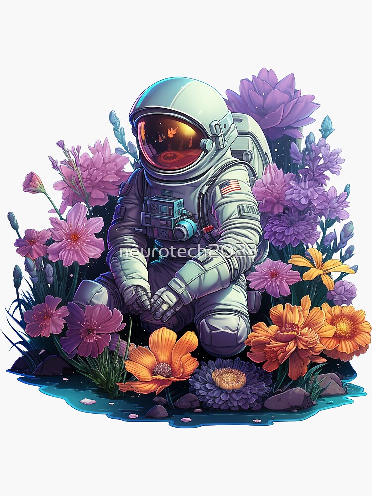 "Cosmic Cultivation: The Space Botanist's Odyssey" Sticker for Sale by ...