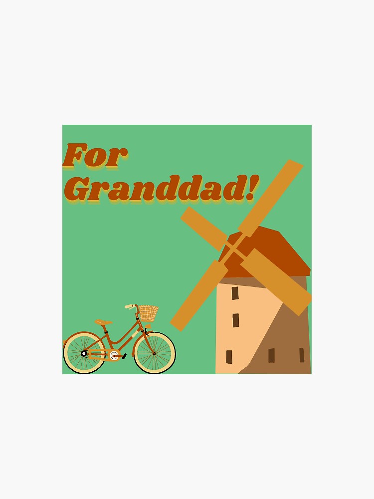 "For Granddad!" Sticker for Sale by Captain-Nat | Redbubble