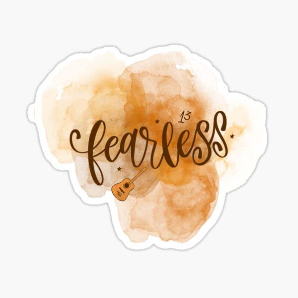 "Taylor Swift Watercolor Fearless Handmade Lettering" Sticker for Sale ...