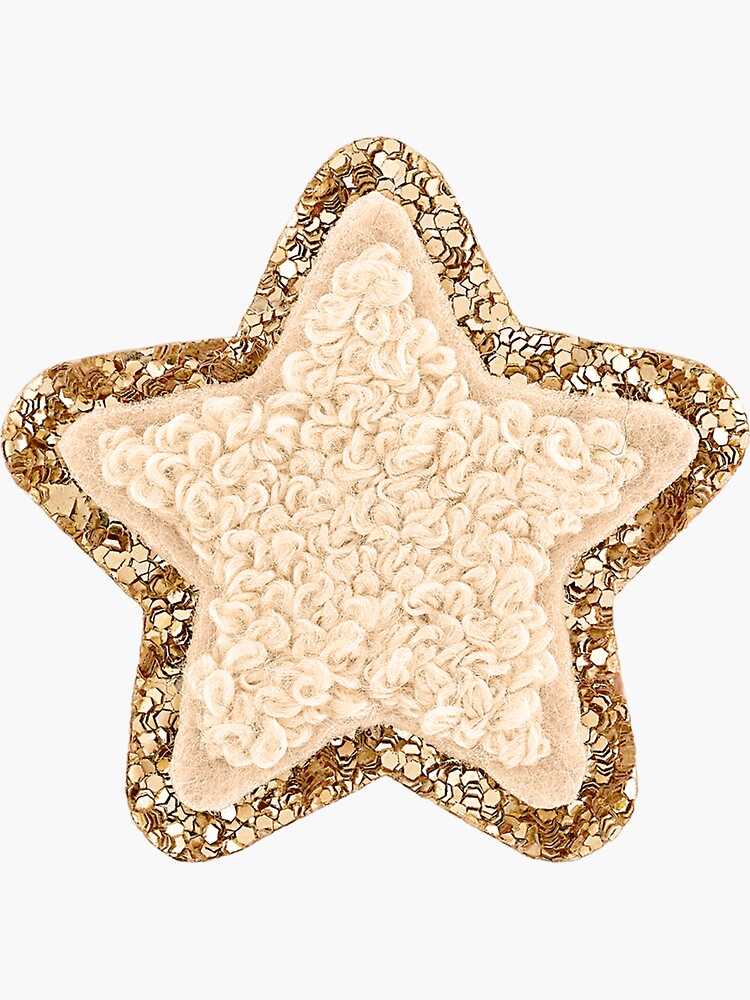 "Beige Star Varsity Styled Patch" Sticker for Sale by Taylor McCormick | Redbubble