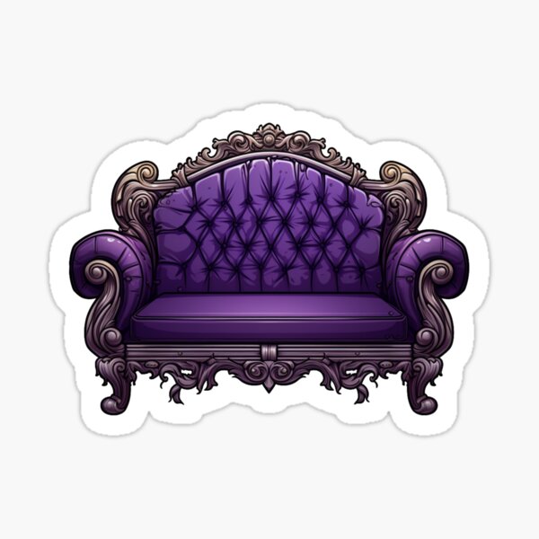 "A gothic style sofa" Sticker for Sale by AerinDigital | Redbubble