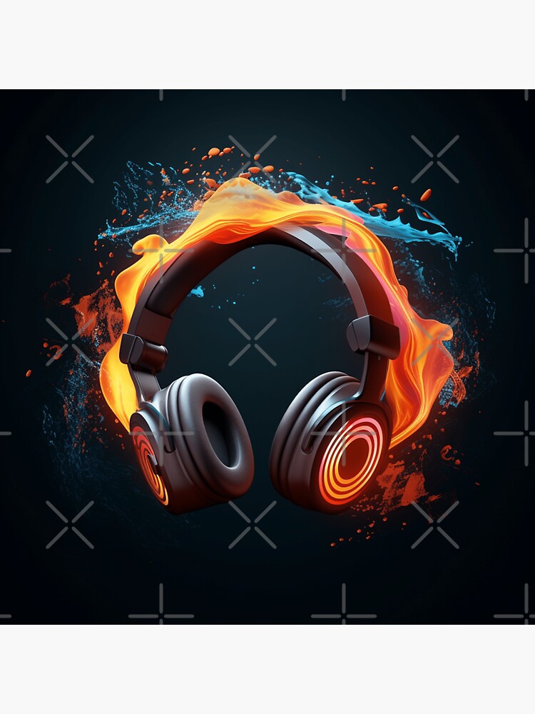 "Stylized Headset" Sticker for Sale by StudioRedKoala | Redbubble