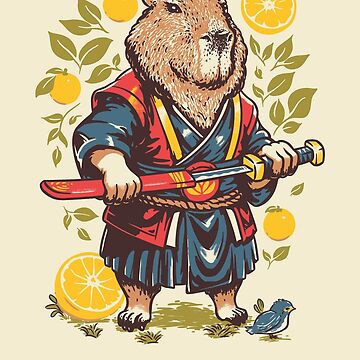 "Capybara Orange | Samurai Capy Slicing an Yuzu with Katana | Capybara ...